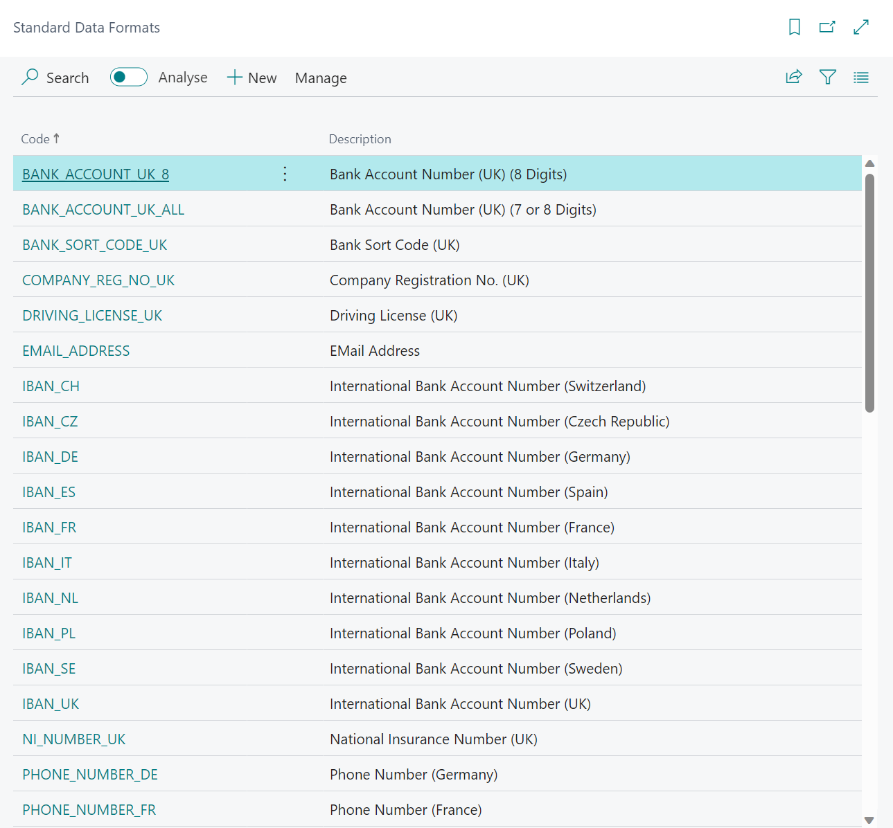 Clever Dynamics - Standard Data Formats